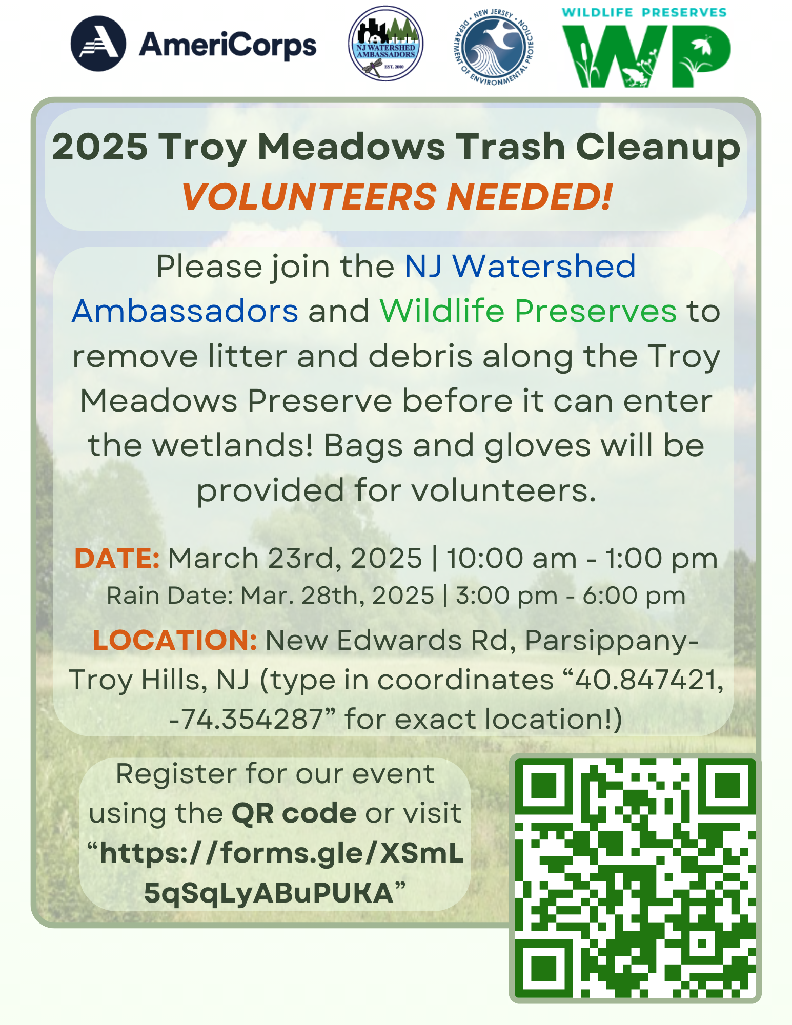 March 23: Trash Cleanup – Wildlife Preserves