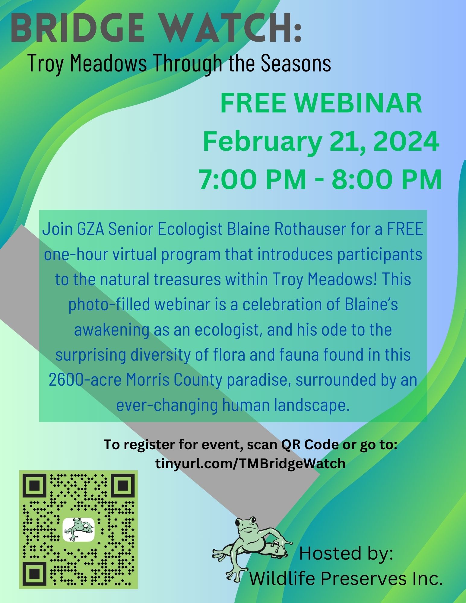 Bridge watch webinar: February 21, 2024 – Wildlife Preserves
